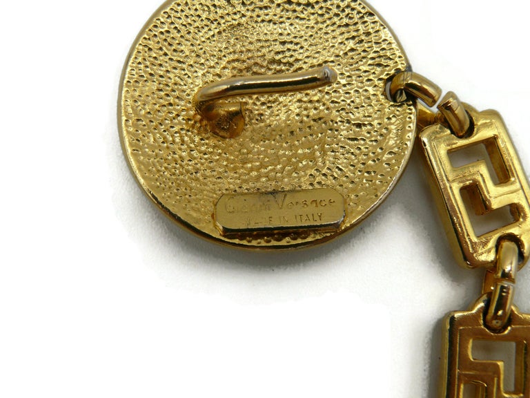 GIANNI VERSACE Vintage Iconic Medusa and Greek Chain Belt 1990s at 1stDibs