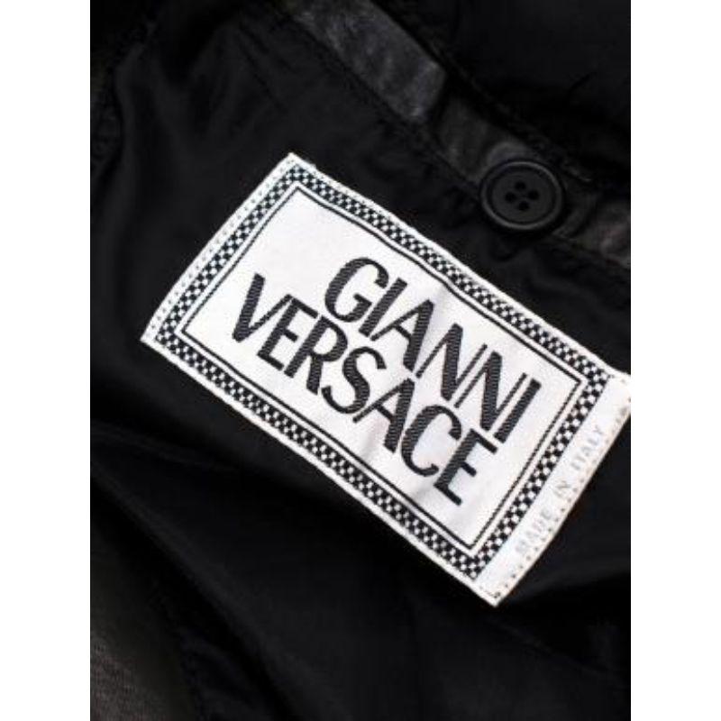 Gianni Versace Vintage Leather Biker Jacket For Sale at 1stDibs