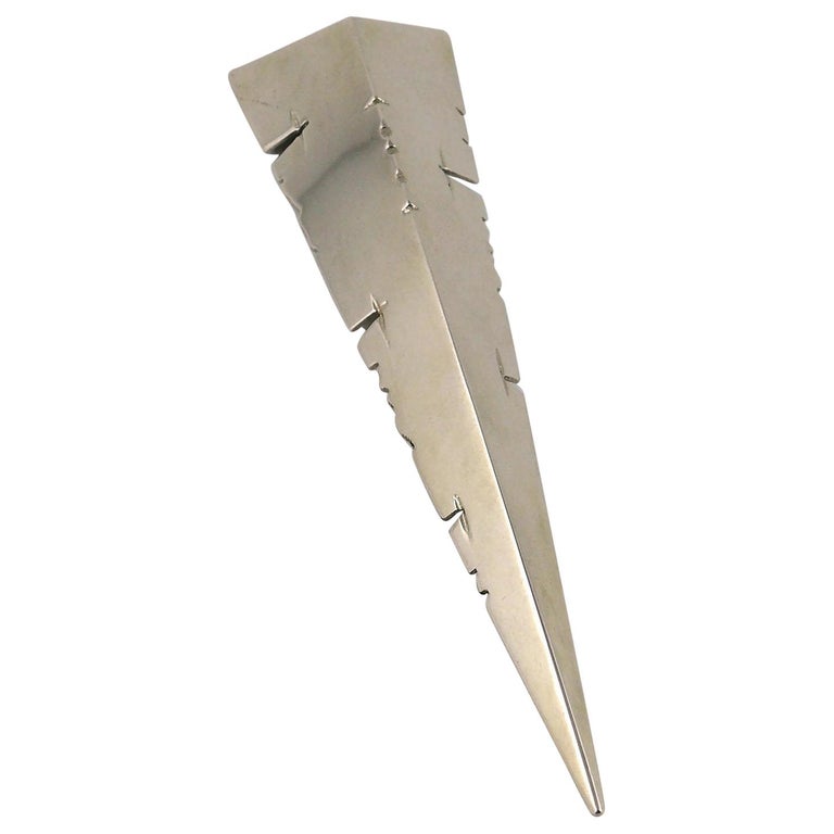 Gianni Versace Vintage Massive Modernist Brooch For Sale at 1stDibs