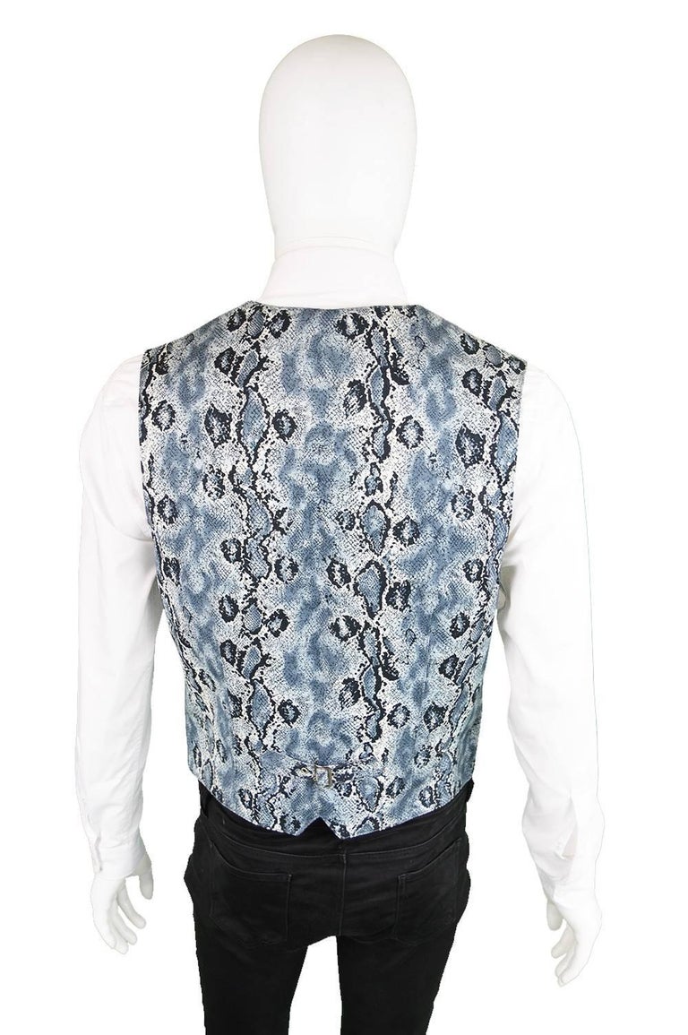 Gianni Versace Vintage Mens Snakeskin Print Vest For Sale at 1stDibs ...