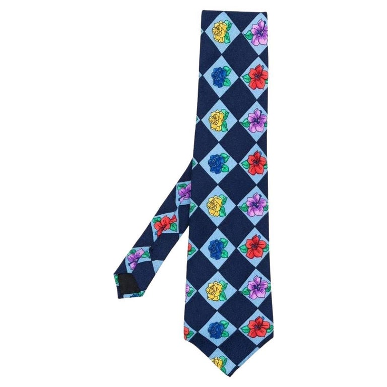 Gianni Versace Vintage multicolor silk 90s tie For Sale at 1stDibs