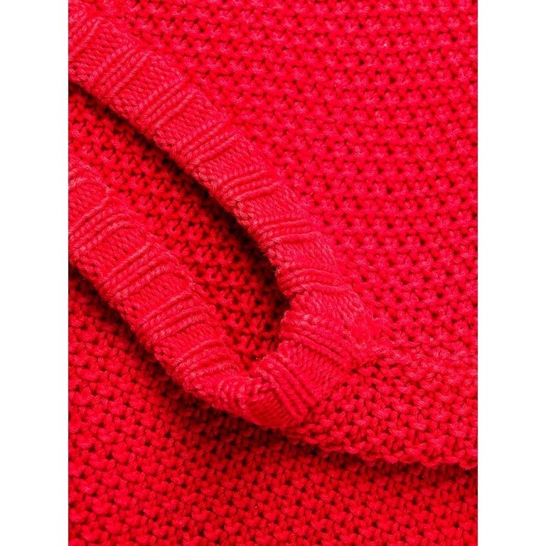 Gianni Versace Vintage red knit cotton short sleeves 80s sweater For ...