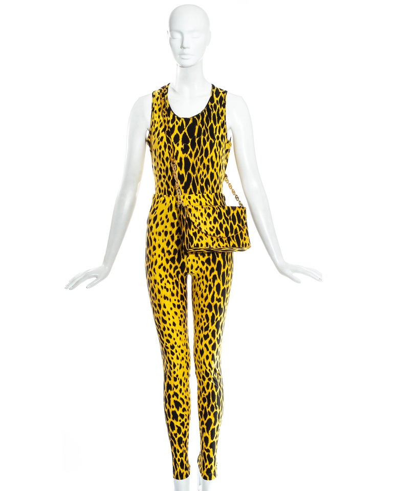 Gianni Versace yellow leopard print four piece ensemble, ss 1992 at ...