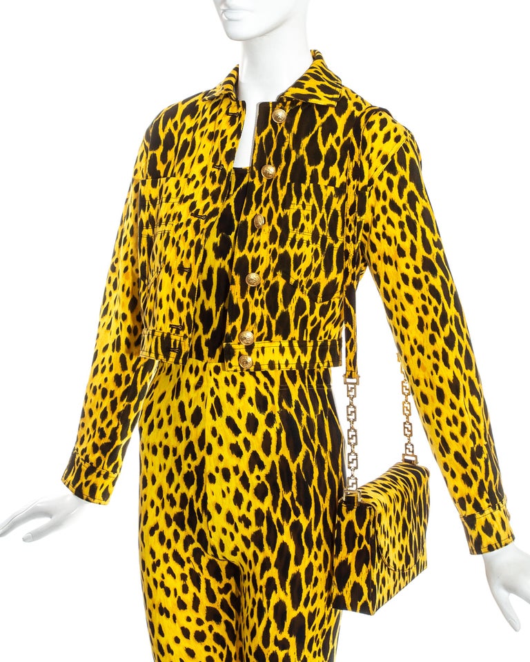 Gianni Versace yellow leopard print four piece ensemble, ss 1992 at ...