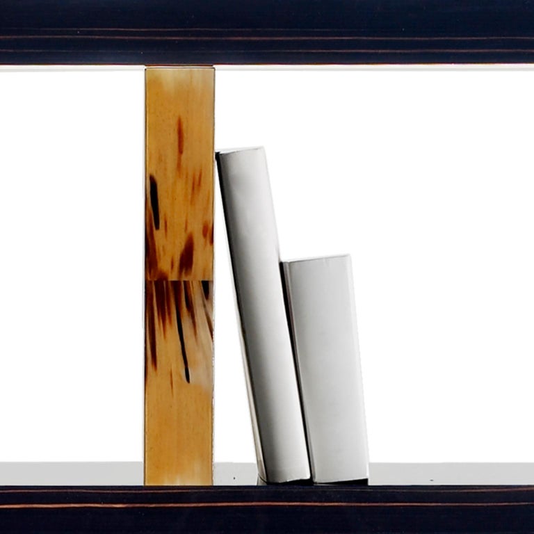 Giano Bookcase in Glossy Ebony and Corno Italiano, Mod. 4511 For Sale ...