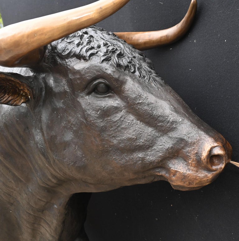 Giant Bronze Bull Statue Bullock Garden Animals For Sale at 1stDibs