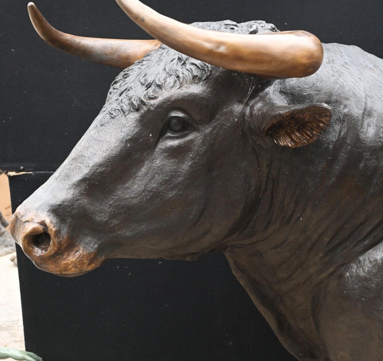 Giant Bronze Bull Statue Bullock Garden Animals For Sale at 1stDibs