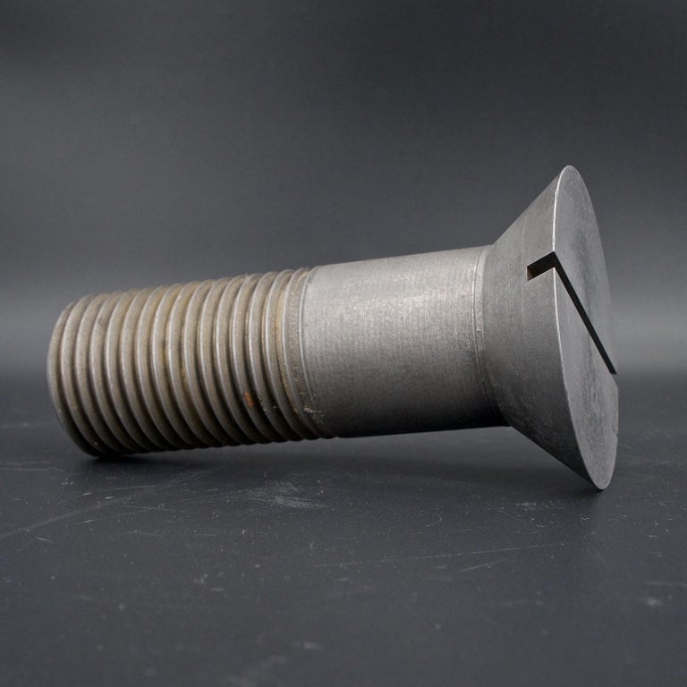 Giant Industrial Bridge Screw Vintage Steel Paperweight Sculpture ...