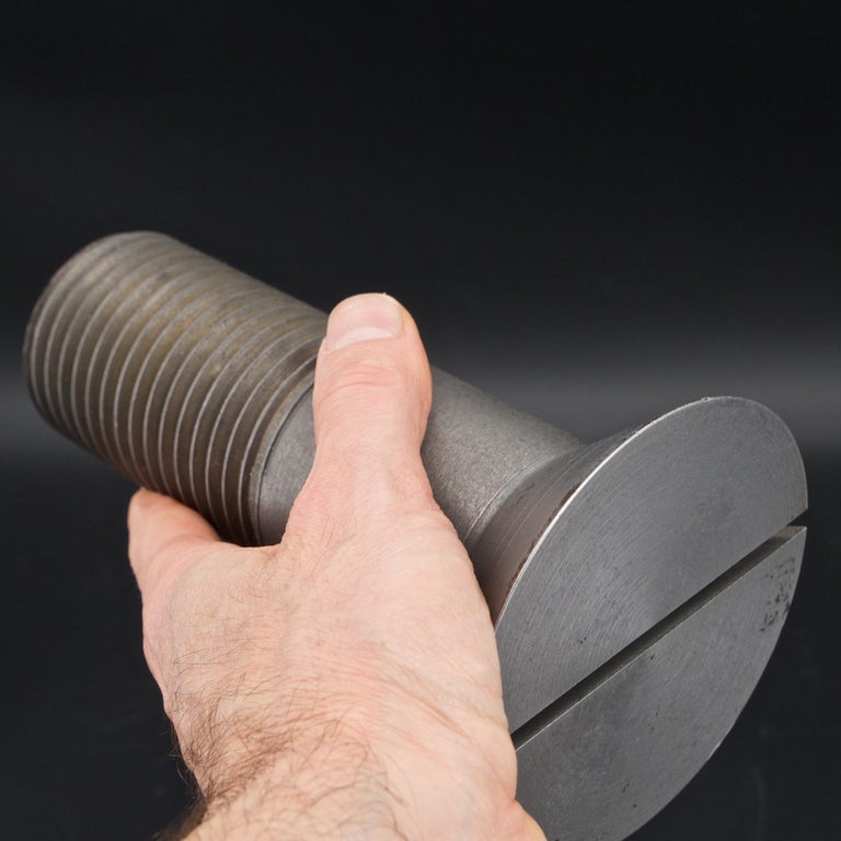 Giant Industrial Bridge Screw Vintage Steel Paperweight Sculpture ...