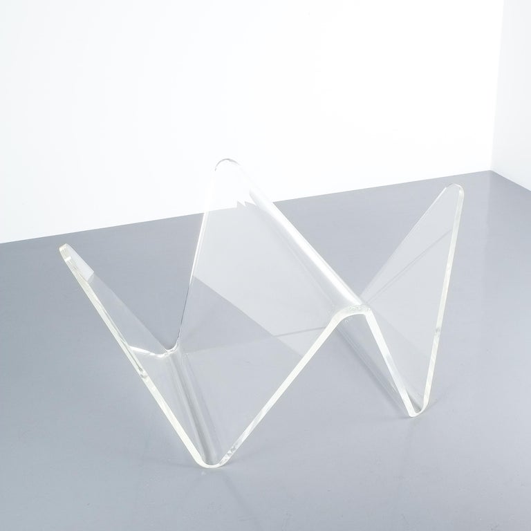 Giant Midcentury Lucite Magazine Rack or Easel For Sale at 1stDibs