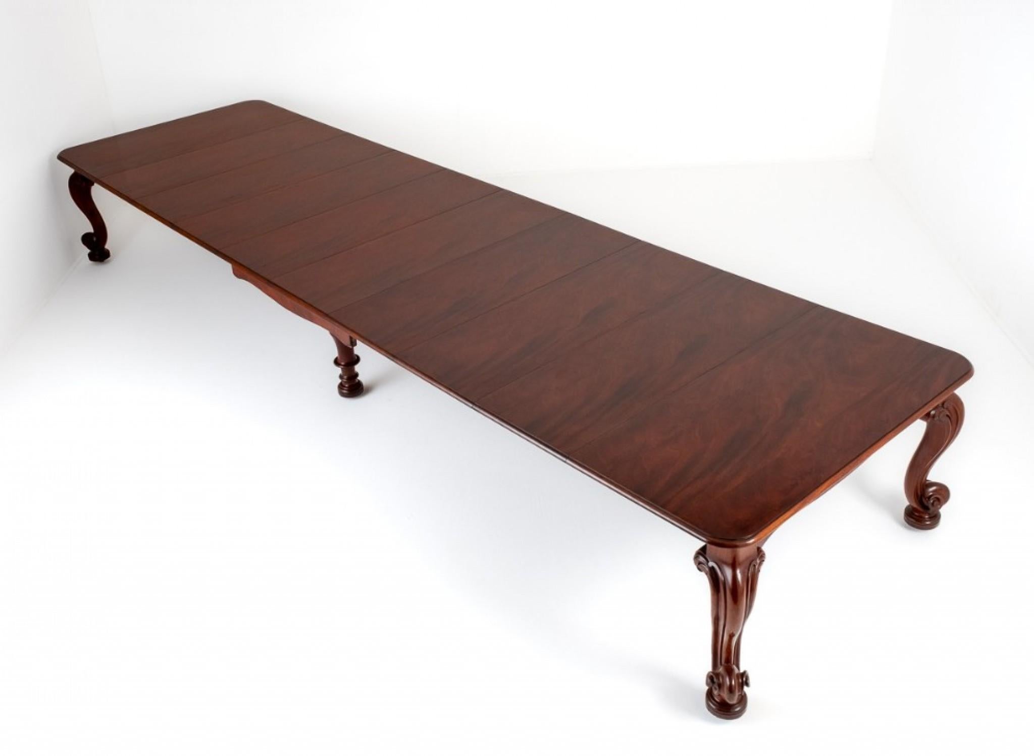 Giant Victorian Dining Table Seats 24 Mahogany Extending For Sale at ...