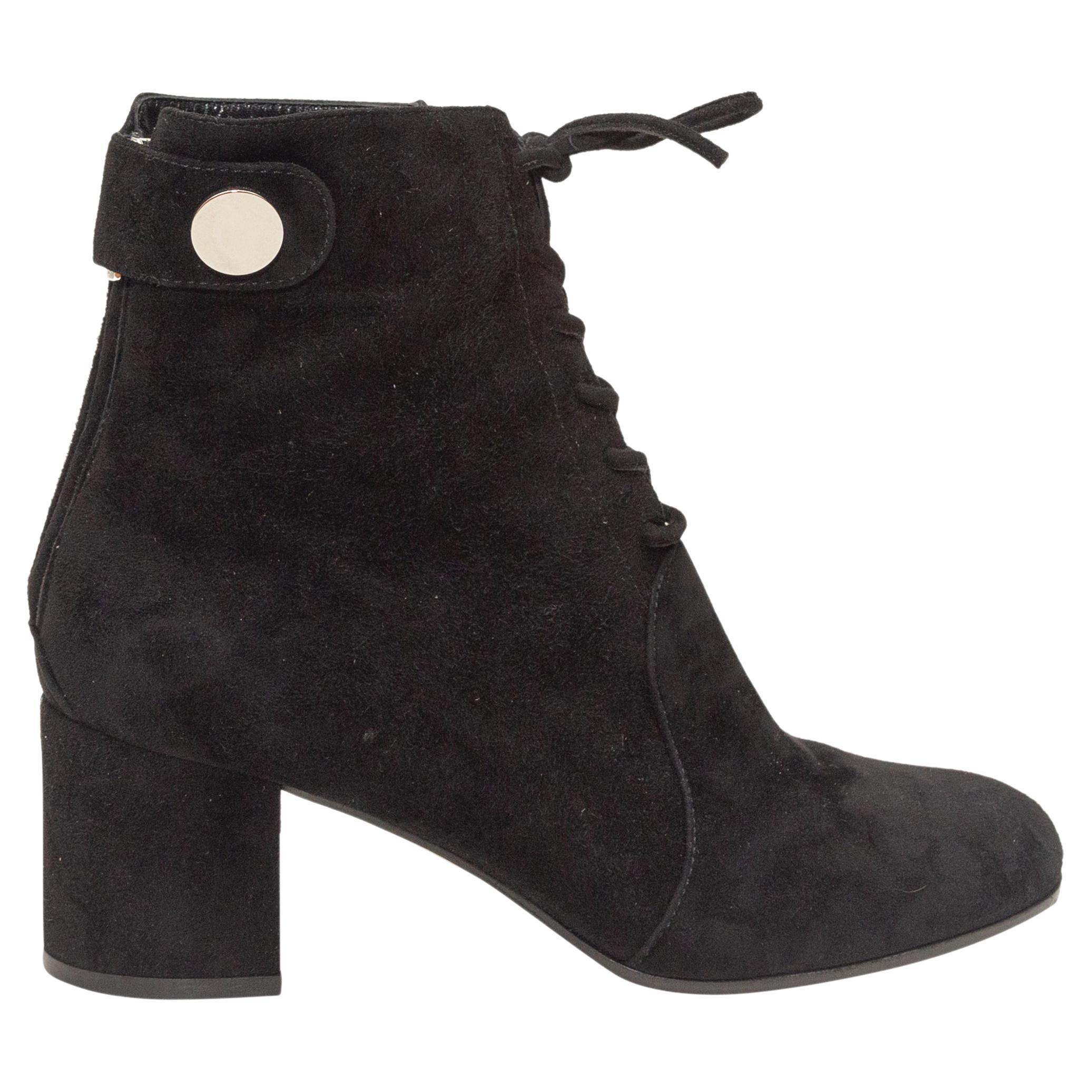 Gianvito Rossi Black/Gold Suede Cut Out Open Toe Button Strap Sandals ...