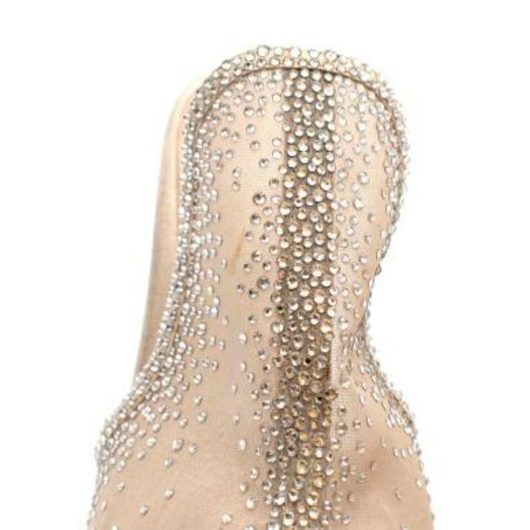 Gianvito Rossi Cream embellished heeled mules For Sale at 1stDibs