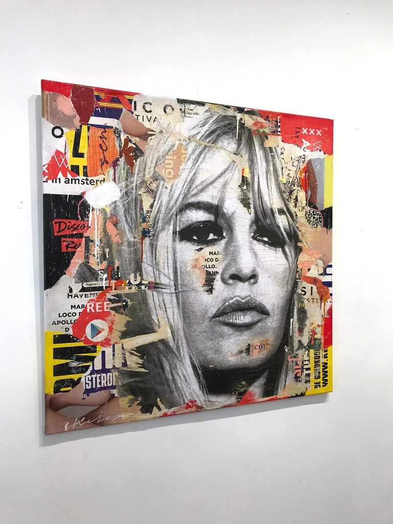 Gieler - Brigitte, Pop Art Portrait of Brigitte Bardot For Sale at 1stDibs