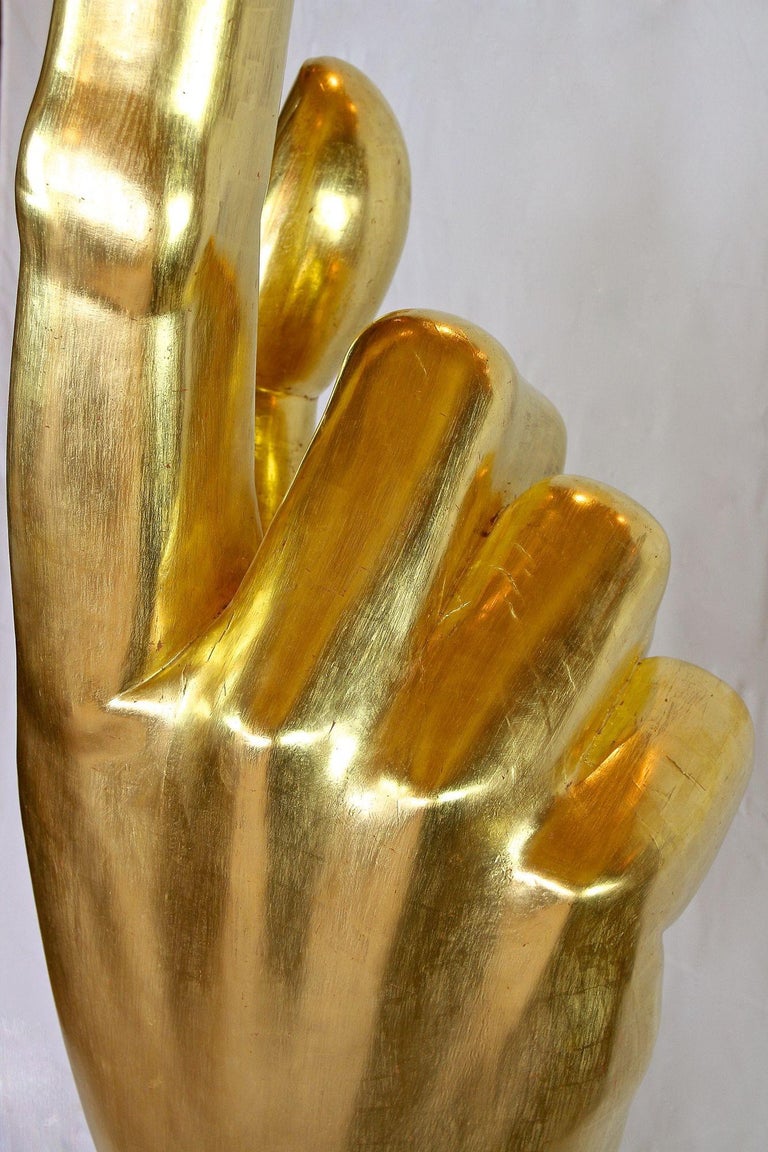 Gigantic Hand Sculpture Goldleaf Plated by M. Treml, Austria, 2021 For ...