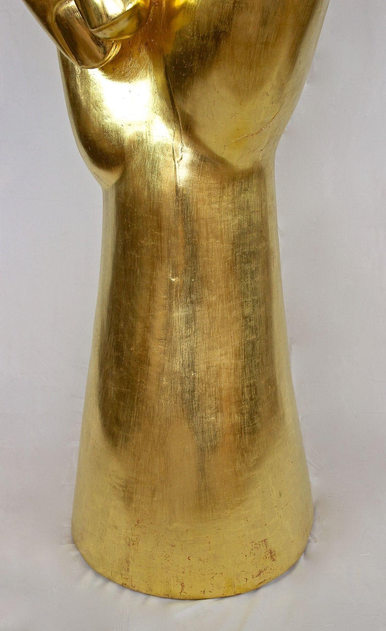 Gigantic Hand Sculpture Goldleaf Plated by M. Treml, Austria, 2021 For ...
