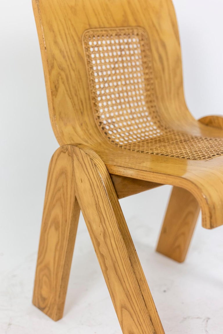 Gigi Sabadin, Series of Four Chairs in Plywood, 1970s For Sale at 1stDibs