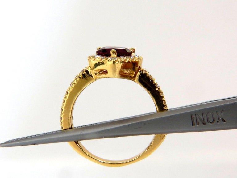 GIL Certified 1.62 Carat Natural Heart Cut Ruby Diamonds Ring 14 Karat ...