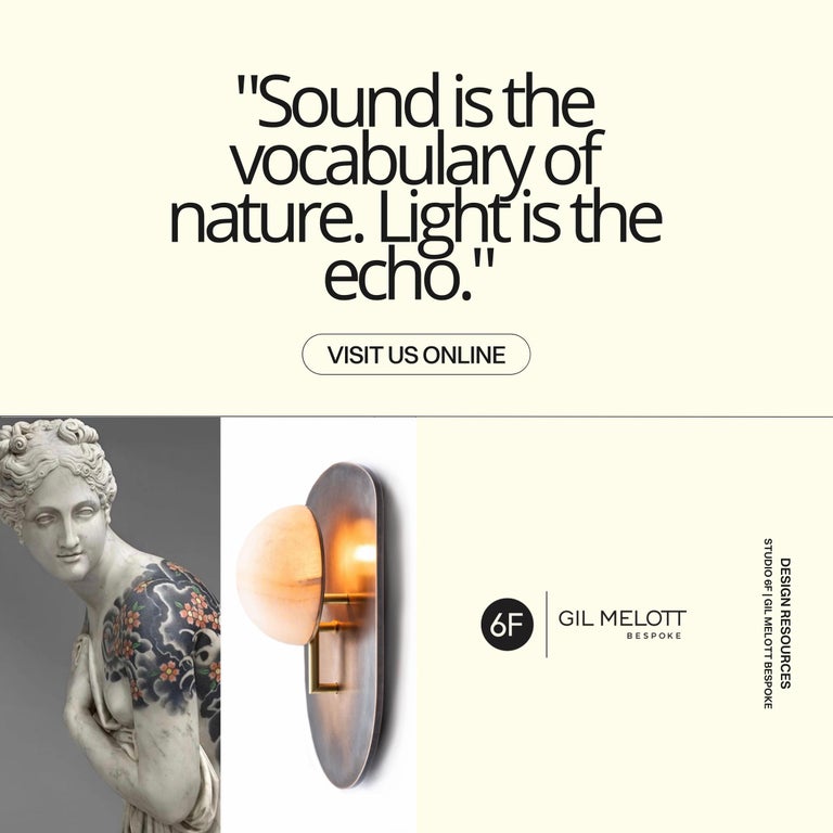 Hand Cast Bronze Alabaster Sconce Light Luz 19 Gil Melott Bespoke For ...