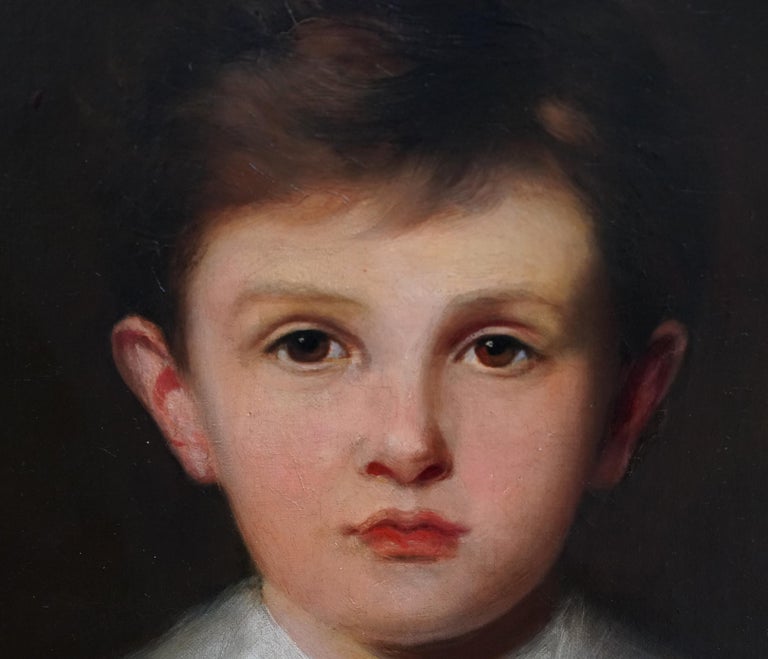 Gilbert Baldry - Portrait of a Young Boy in Red Coat - British ...