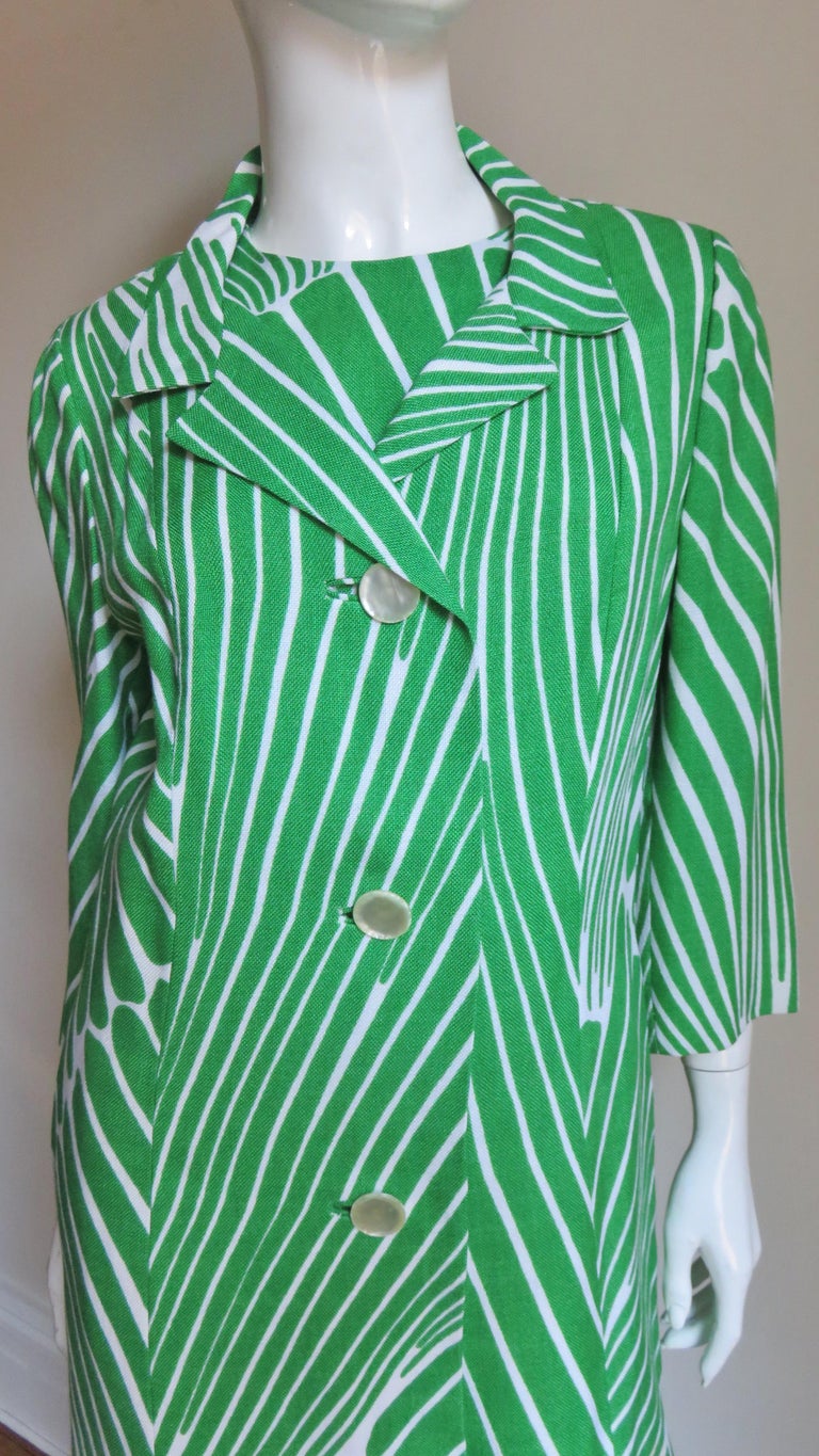 Gilbert Couture 1960s Geometric Dress and Coat at 1stDibs