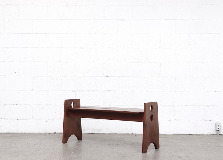 Gilbert Marklund Dark Pine Bench at 1stDibs