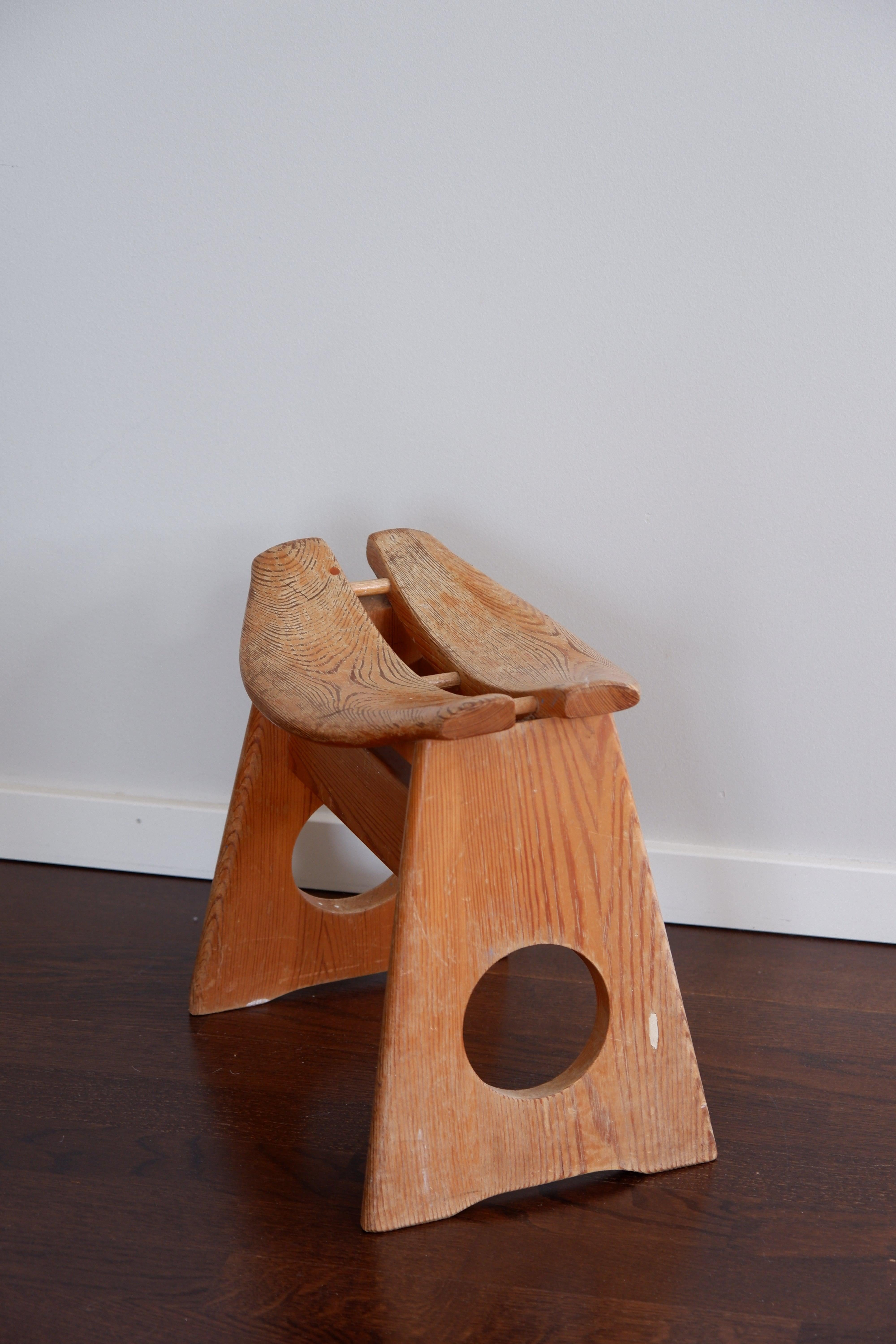 Gilbert Marklund Stool by Furusnickarn AB in Solid Pine, circa 1960 ...