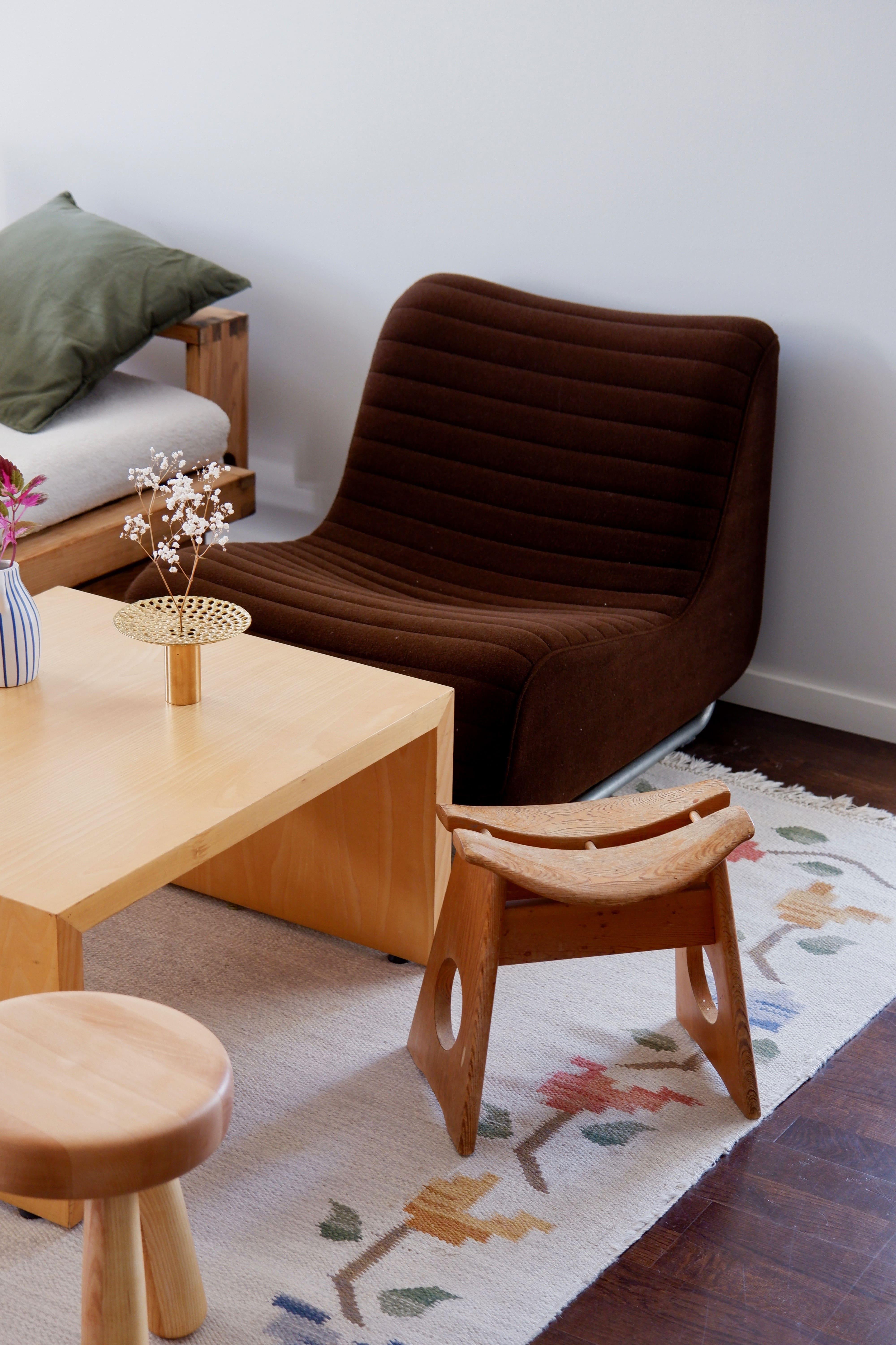 Gilbert Marklund Stool by Furusnickarn AB in Solid Pine, circa 1960 ...