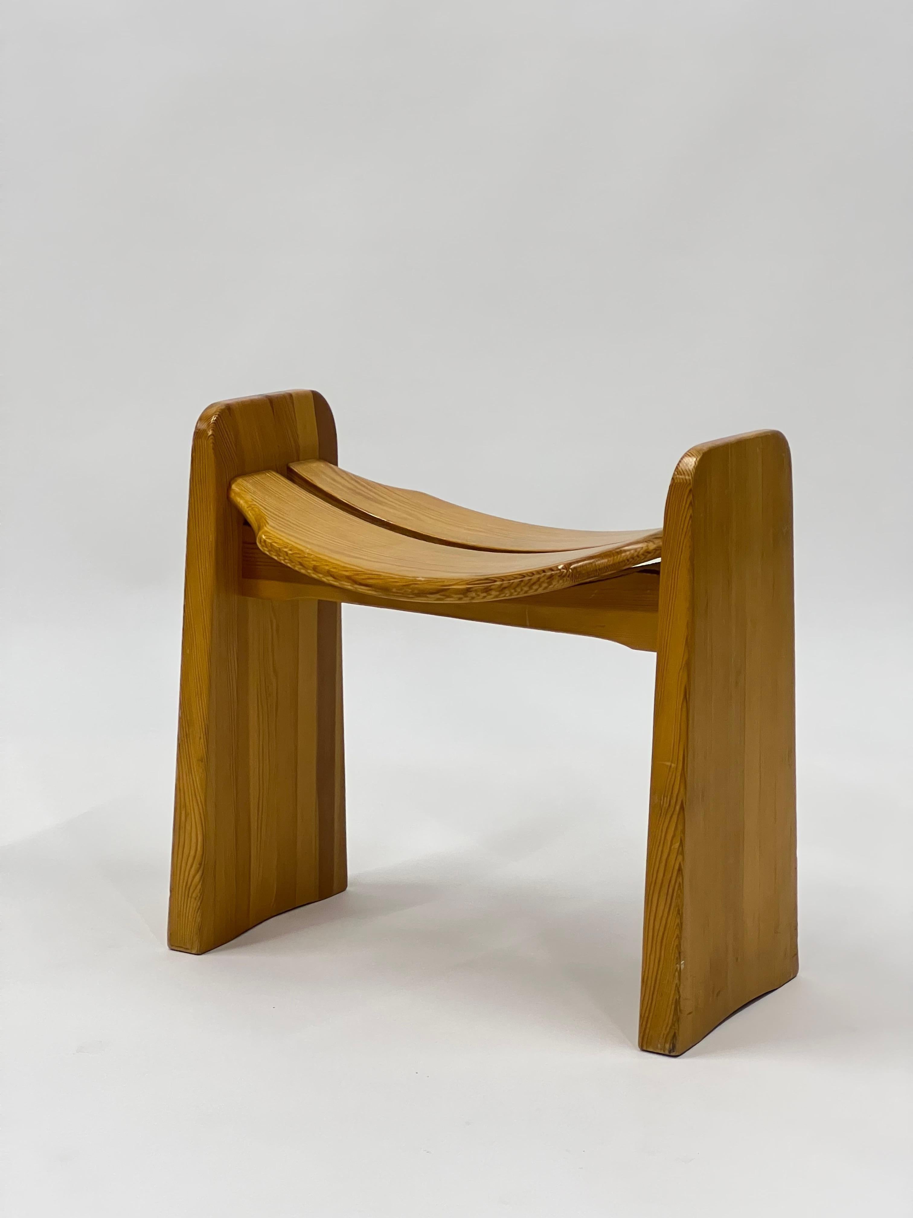 Gilbert Marklund stool Furusnickarn edition 1970s at 1stDibs