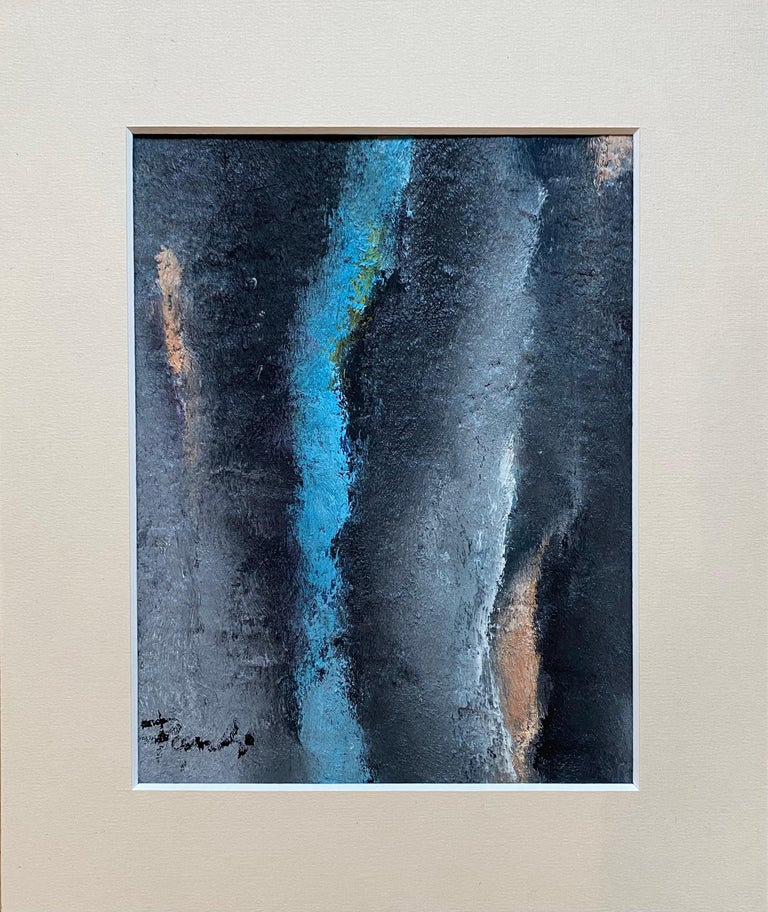 Gilbert Pauli - Blue and grey abstract composition n1 For Sale at 1stDibs