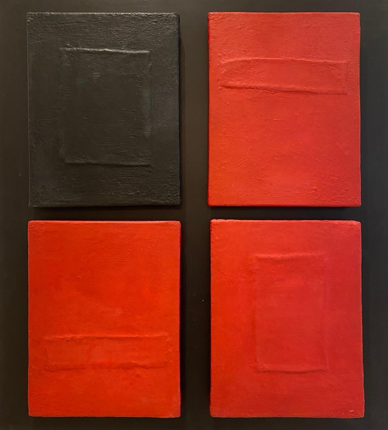 Gilbert Pauli - Red and black composition For Sale at 1stDibs