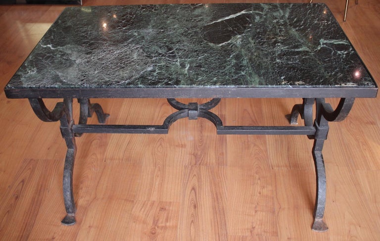 Gilbert Poillerat Wrought Iron Coffee Table, circa 1940 For Sale at 1stDibs