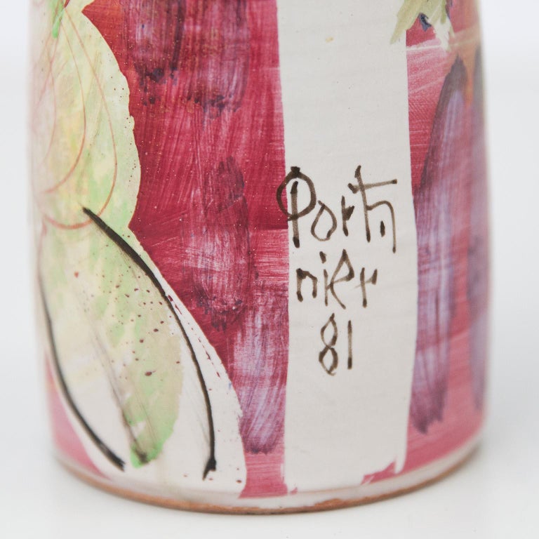 Gilbert Portanier Ceramic Vase 1982 For Sale at 1stDibs