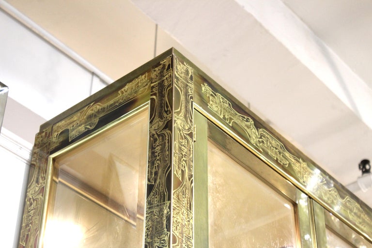 Bernard Rohde for Mastercraft Mid-Century Modern Acid Etched Display ...