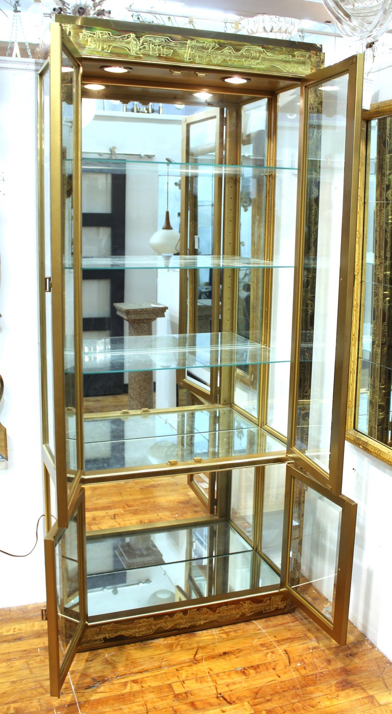 Bernard Rohde for Mastercraft Mid-Century Modern Acid Etched Display ...