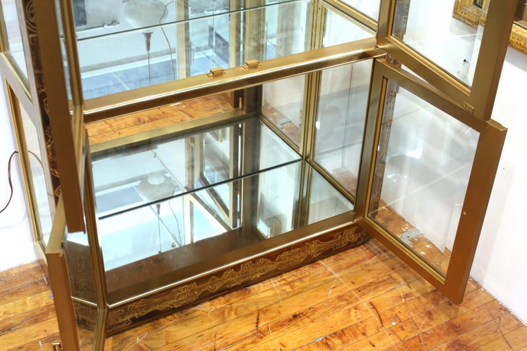 Bernard Rohde for Mastercraft Mid-Century Modern Acid Etched Display ...