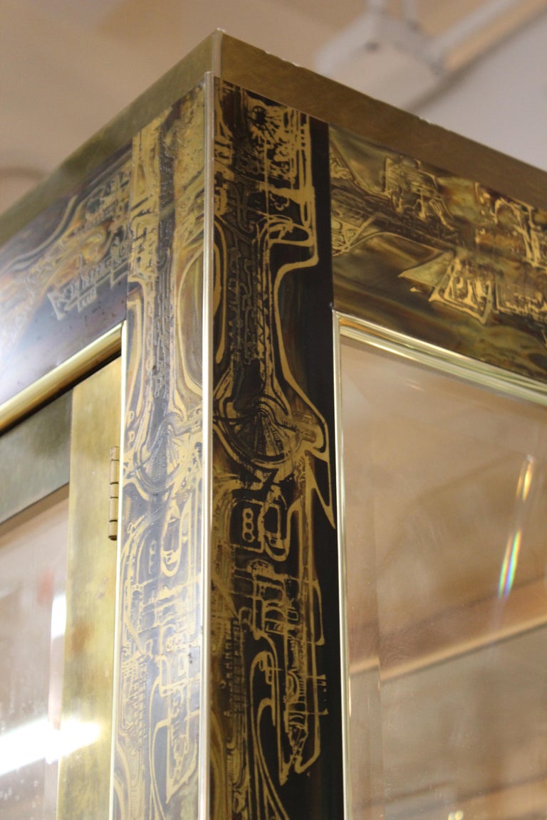 Bernard Rohde for Mastercraft Mid-Century Modern Acid Etched Display ...