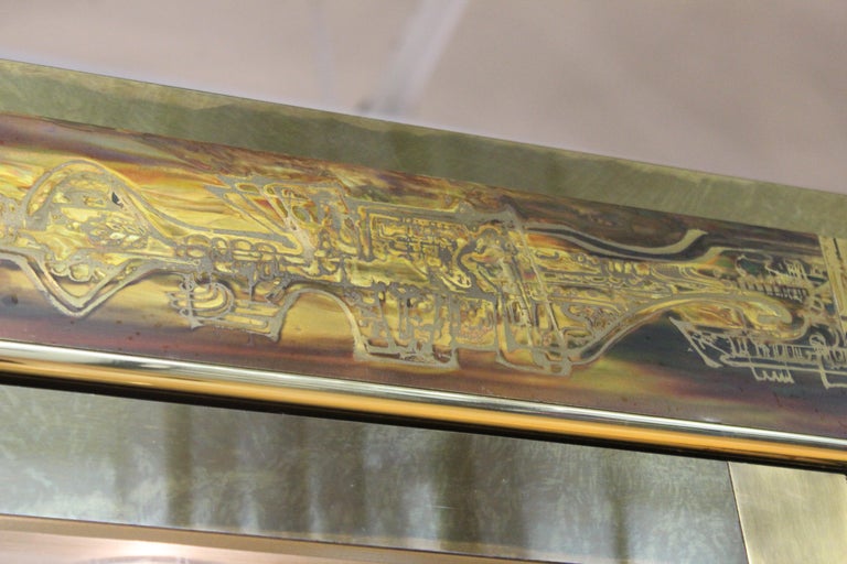 Bernard Rohde for Mastercraft Mid-Century Modern Acid Etched Display ...