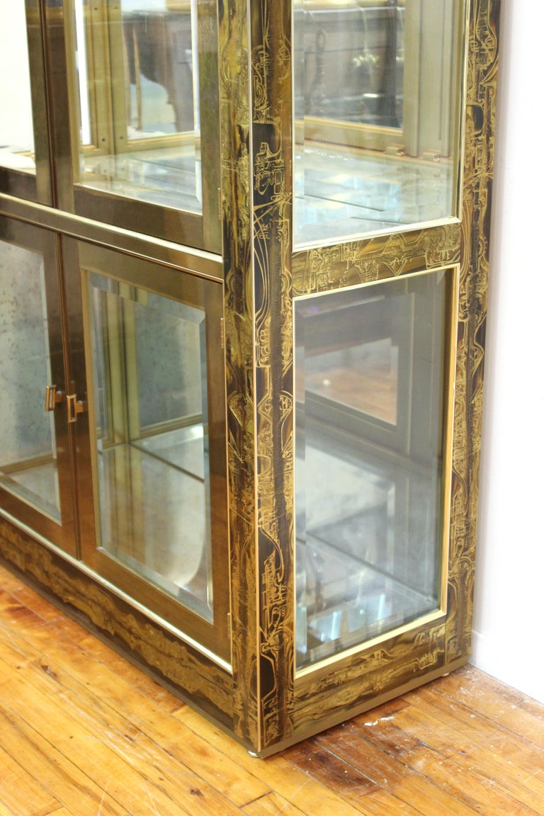 Bernard Rohde for Mastercraft Mid-Century Modern Acid Etched Display ...