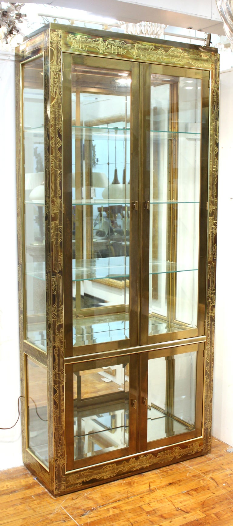 Bernard Rohde for Mastercraft Mid-Century Modern Acid Etched Display ...