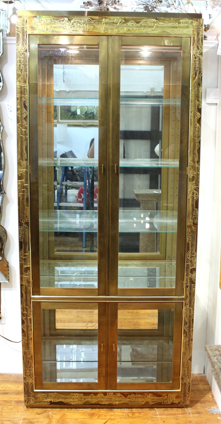 Bernard Rohde for Mastercraft Mid-Century Modern Acid Etched Display ...