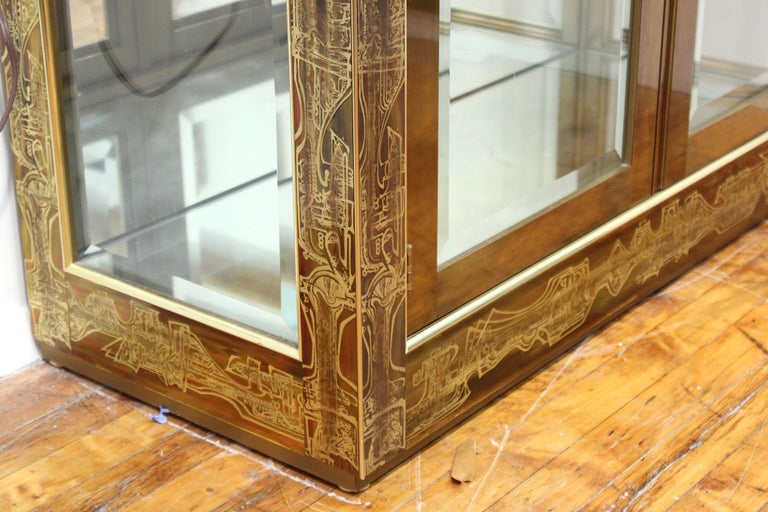 Bernard Rohde for Mastercraft Mid-Century Modern Acid Etched Display ...