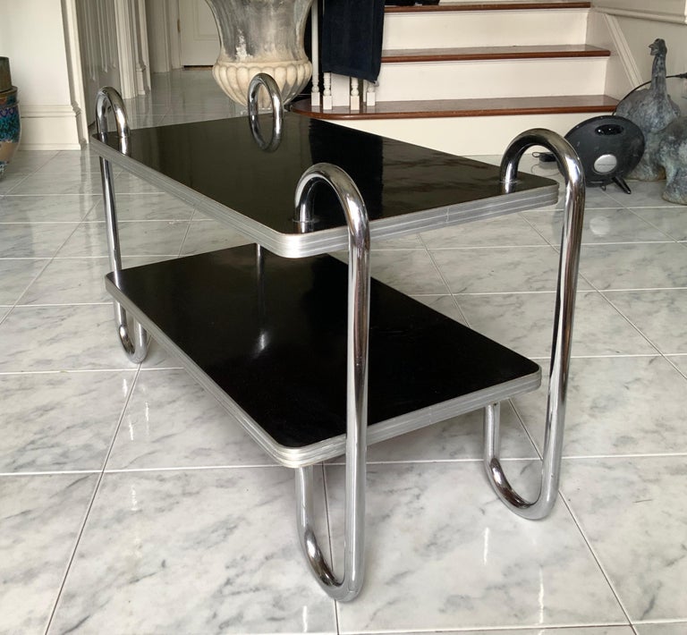 Gilbert Rohde Streamlined Art Deco Two Tier Occasional Coffee Table For ...