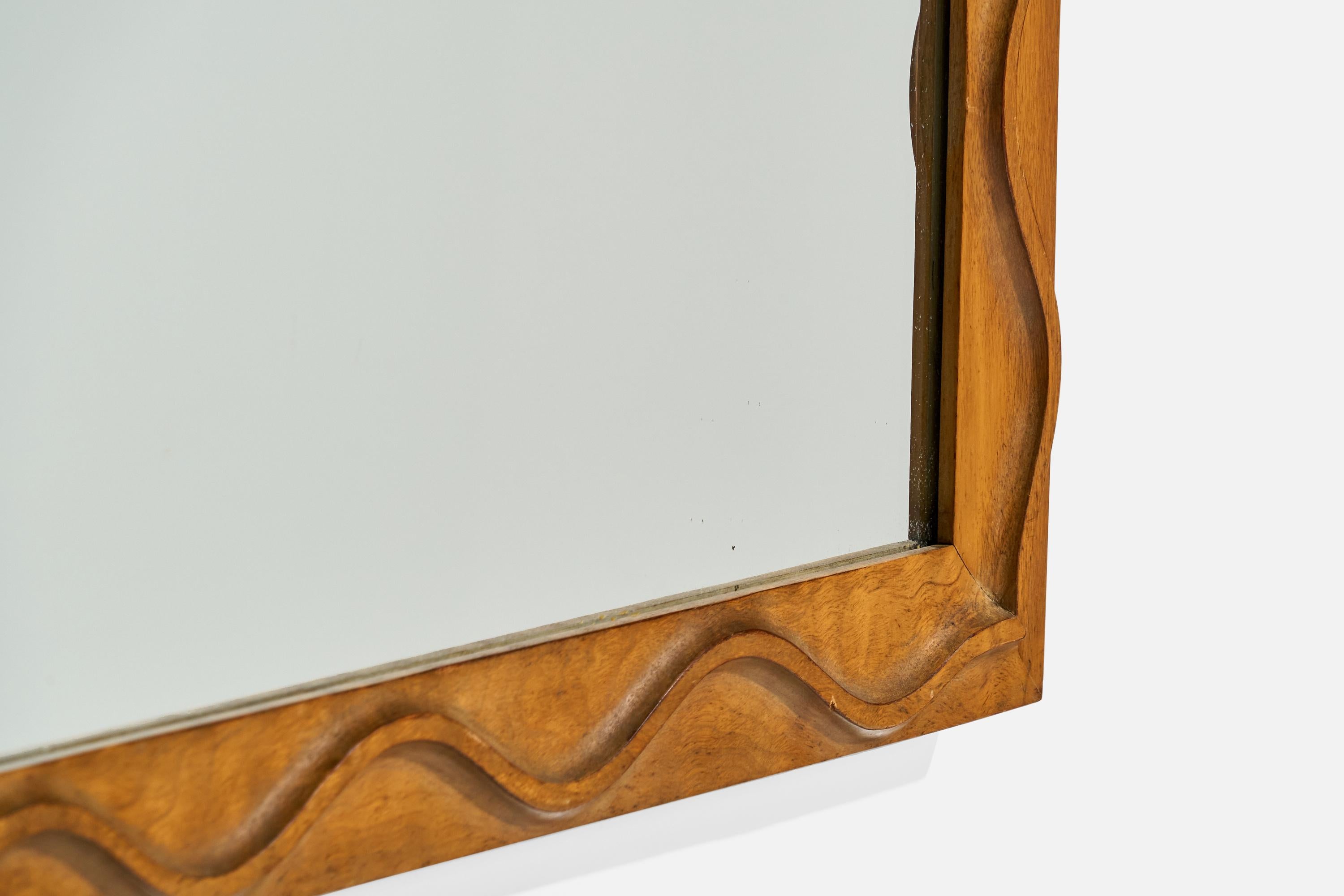Gilbert Rohde, Wall Mirror, Wood, USA, 1930s For Sale at 1stDibs