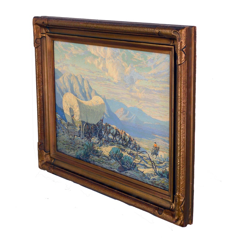 Gilbert Ross Tonge - "The Covered Wagon" On the Oregon Trail Prairie ...