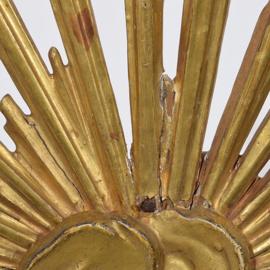 Gilded 18th Century Italian Baroque Carved Wooden Sun For Sale at ...
