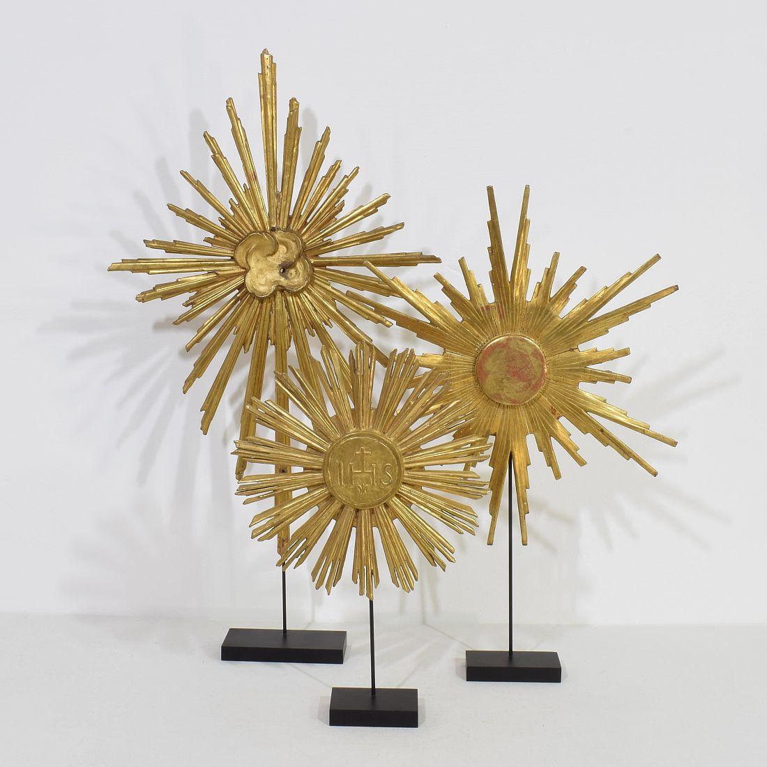 Gilded 18th Century Italian Baroque Carved Wooden Sun For Sale at ...