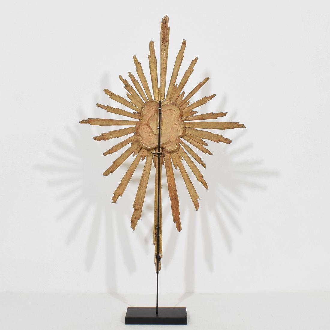 Gilded 18th Century Italian Baroque Carved Wooden Sun For Sale at ...