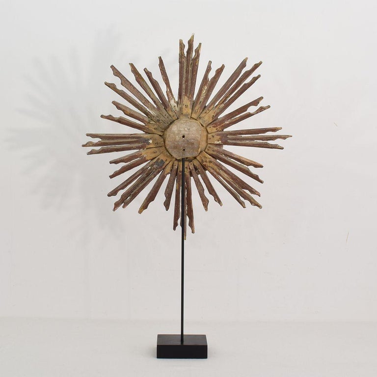 Gilded 18th Century Italian Baroque Carved Wooden Sun at 1stDibs