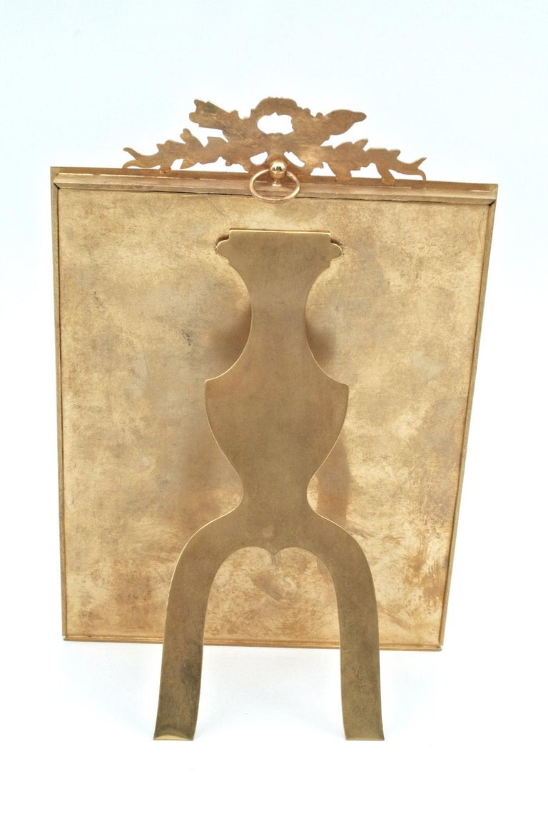 Gilded Brass and Blue Velvet Photo Frame at 1stDibs